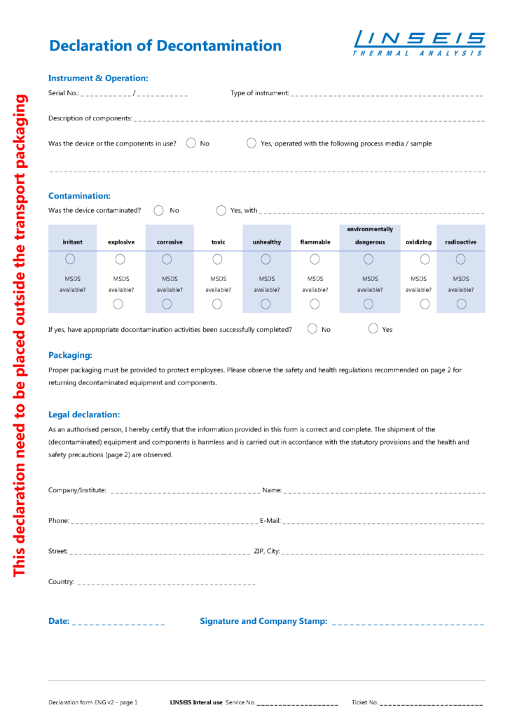 Service & Repair - Linseis