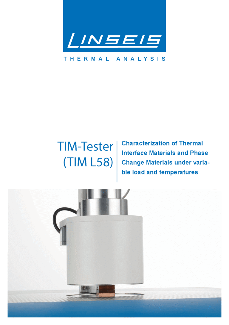 LINSEIS TIMテスター（TIM L58）：サーマルインターフェイス材測定装置